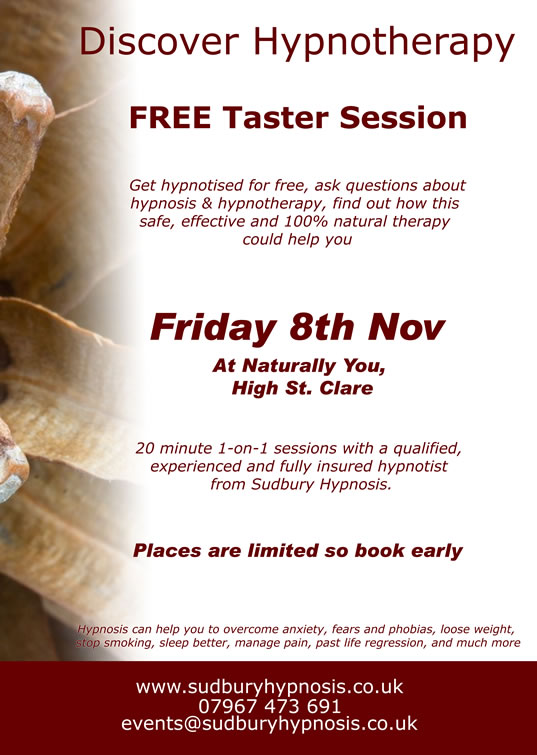 Discover Hypnotherapy 08-11-2013 | Sudbury Hypnosis